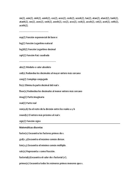 Funciones De Matlab Pdf Métodos Y Materiales De Enseñanza