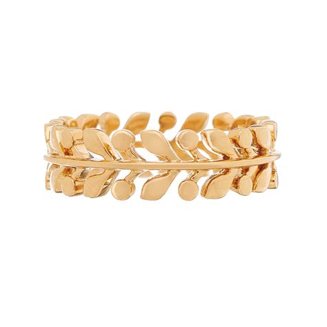 18k Gold Laurel Stacking Ring Sethi Couture