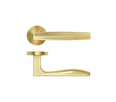 Rosso Maniglie Rm140sb Apennine Lever On Rose Satin Brass