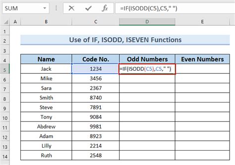 How To Sort Odd And Even Numbers In Excel 4 Easy Examples