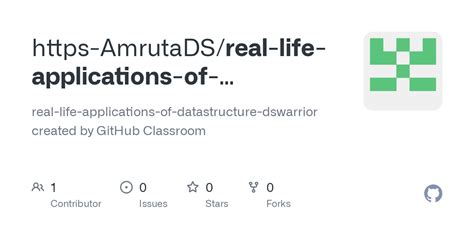 Github Amrutadsreal Life Applications Of Datastructure Dswarrior Real Life