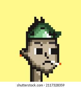 Punk Man Pixel Art Stock Illustration Shutterstock