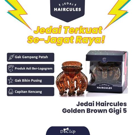 Jedai Haircules Declip Original Gigi 5 Ukuran 5cm Warna Golden Brown
