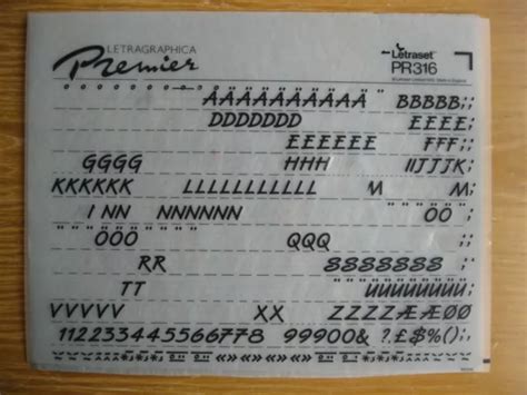 1 2 X Sheet Letraset Upp Num Van Dijk Bold 36pt 7 5mm Sheet Pr316 C Bb £2 99 Picclick Uk