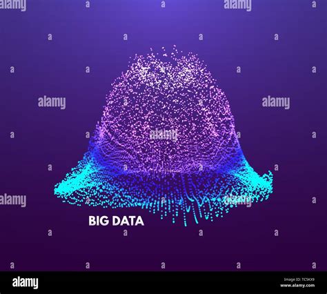 Big Data Visualization Wavy Background With Dynamic Effect 3d