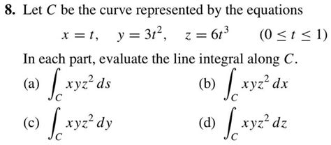 Evaluating Line Integral Along Curve Raskmath