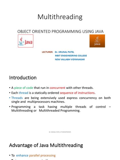Multithreading Object Oriented Programming Using Java Pdf Thread