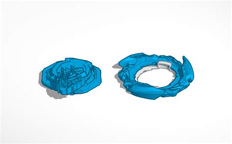 3d Design Copy Of Beyblade Thunder Valkyrie Layer 2 0 Parts Tinkercad