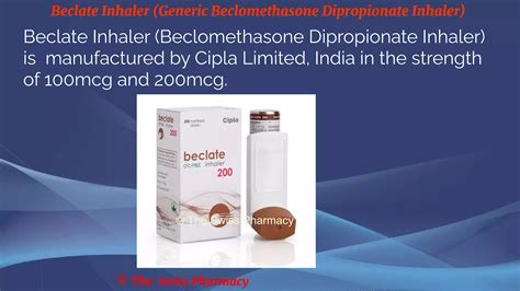 Beclate Inhaler Generic Beclomethasone Dipropionate Inhaler Ppt