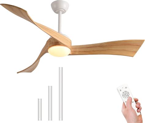 Boomjoy 52”modern Ceiling Fans With Lights And Remote Controlwhite Indoor Outdoor