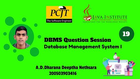 Data Base Task 19 Dbms Question Session 1st Year Java Institute