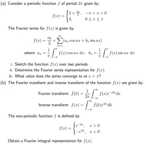 Solved A Consider A Periodic Function F Of Period Given Chegg Com
