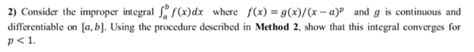 Solved Method 2 Subtracting The Singularity Example