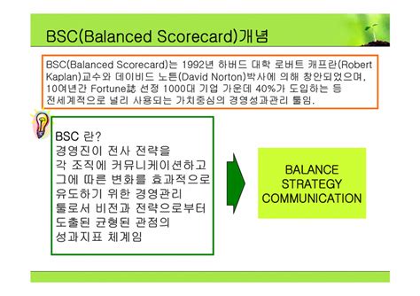 인적자원관리 Bscbalanced Score Card균형 성과 기록표 경제경영