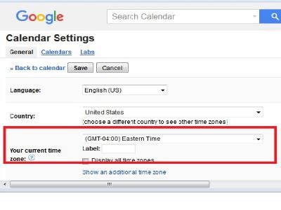 How To Change Gmail Time Zone Settings