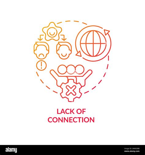 Lack Of Connection Red Gradient Concept Icon Stock Vector Image And Art
