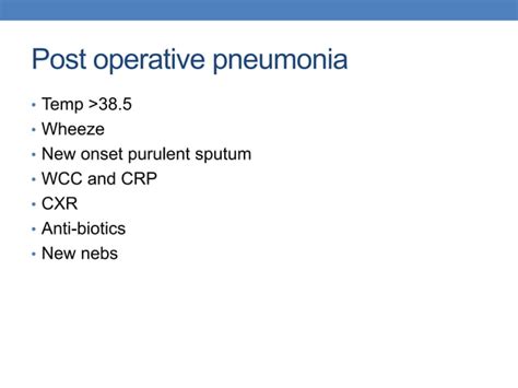 Postoperative Pulmonary Complications Pptx Lung And Respiratory Health Diseases And Conditions
