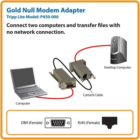 Amazon Com Tripp Lite Null Modem Serial RS232 Modular Adapter Kit 2x DB9F To RJ45F P450 000