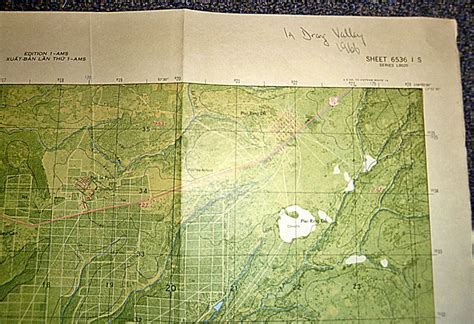 6536 I S Us Army 1966 Map Ia Drang Valley Hwy 19 Vietnam War