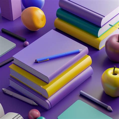 Premium Photo Concept Of Education With Books And Notebooks Generative Ai