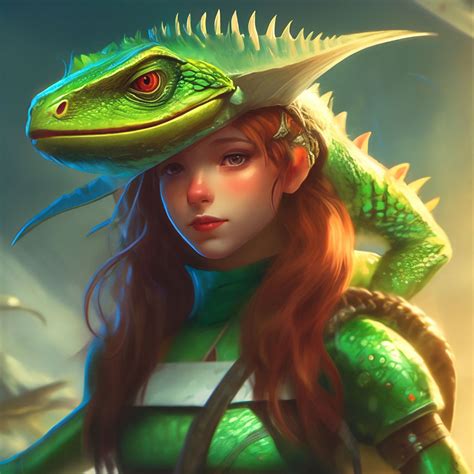 Lizard Girl Cartoon