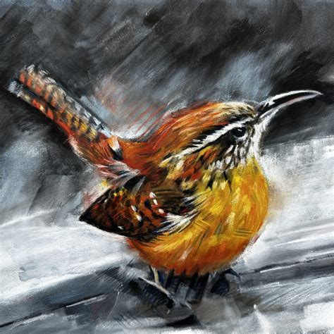 Jenny Wren Original Pastel Drawing Vicki Davidson Artist