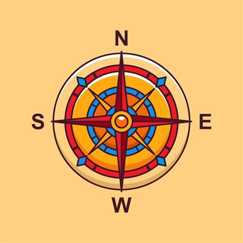 Premium Vector Cartoon Vector Illustration Of Compass