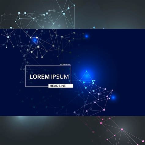 Premium Vector Vector Network Design Digital Element Geometric Graphic Illustration Background