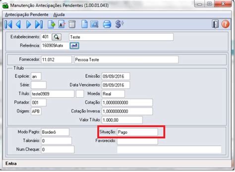 Cross Segmentos Linha Datasul Apb Antecipação Não é Apresentada