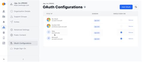 Oauth Configurations Jigx Guides