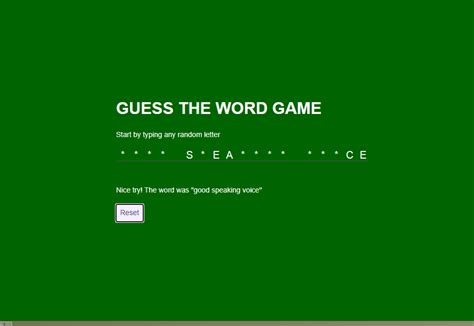 Guess The Word Game Using Javascript With Source Code Sourcecodester
