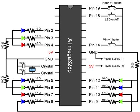 Tri Color Led Clock 4 Steps Instructables