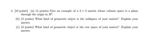 solved give an example of a 3 times 3 matrix whose column