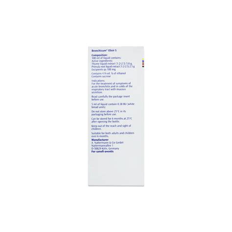 Buy Bronchicum Elixir 100 Ml [30] Online In Qatar View Usage Benefits