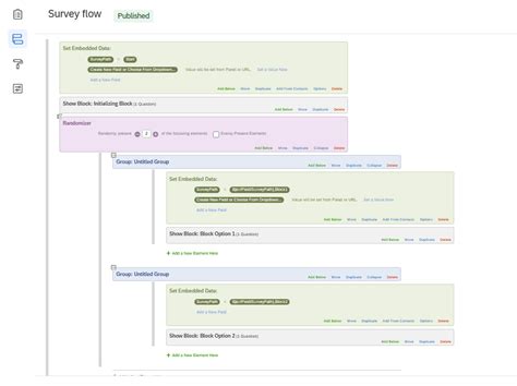 how to randomize blocks and match that order at a later point xm