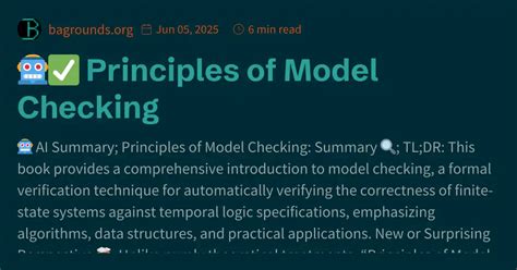 🤖 Principles Of Model Checking