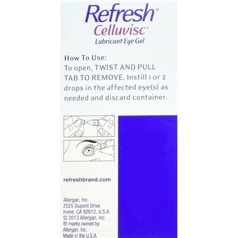 Buy Refresh Celluvisc Lubricant Eye Gel Single Use Containers 30 Ct Pack Of 2 Online At