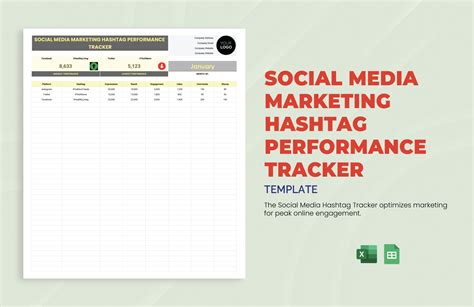 Social Media Marketing Hashtag Performance Tracker Template In Excel