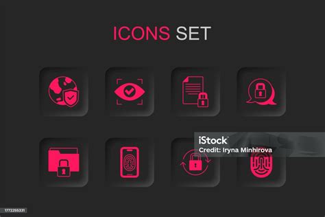 Set Mobile With Fingerprint Scanner Eye Shield World Globe Lock