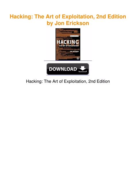 ppt hacking the art of exploitation 2nd edition by jon erickson