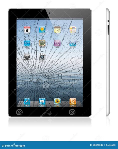 Broken New Apple Ipad 3 Editorial Photography Illustration Of