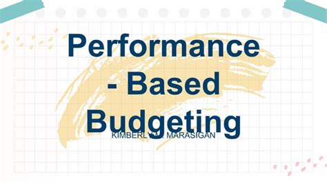 Performance Based Budgeting Pptx