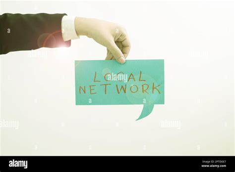 Handwriting Text Local Network Word Written On Intranet Lan Radio