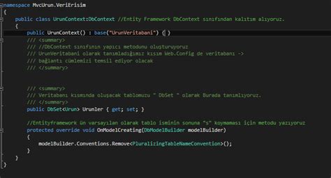 asp mvc ve entity framework codefirst ile basit veritabanı