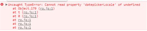 Javascript Cannot Read Property Datepickerlocale Of Undefined