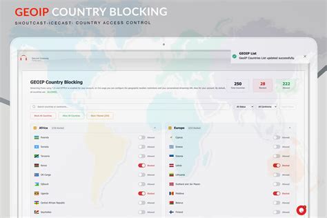 Centova Cast Geoip Blocking Streaming Pulse Inc