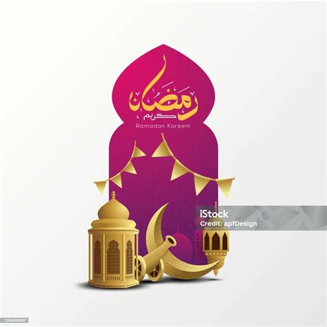 라마단 카림 아랍어 서예 배너는 화려한 모스크와 관대 한 휴가를 의미 0명에 대한 스톡 벡터 아트 및 기타 이미지 0명 Eid Ul Fitr Ramadan