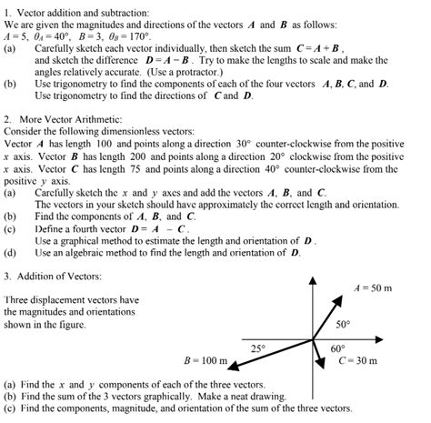 Solved Vector Addition And Subtraction We Are Given The Chegg
