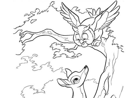 Bambi Owl Coloring Page
