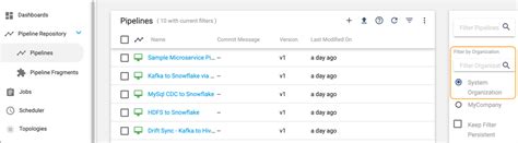 System Sample Pipelines